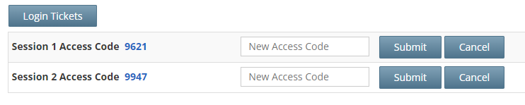 Changing Session Access Codes – Computer Based Testing